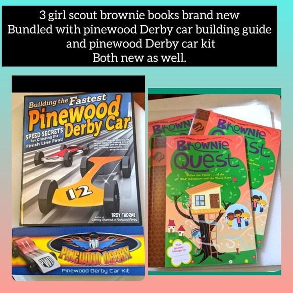 girlscouts | Toys | 3 Girl Scout Brownie Books Brand New Pinewood Derby ...